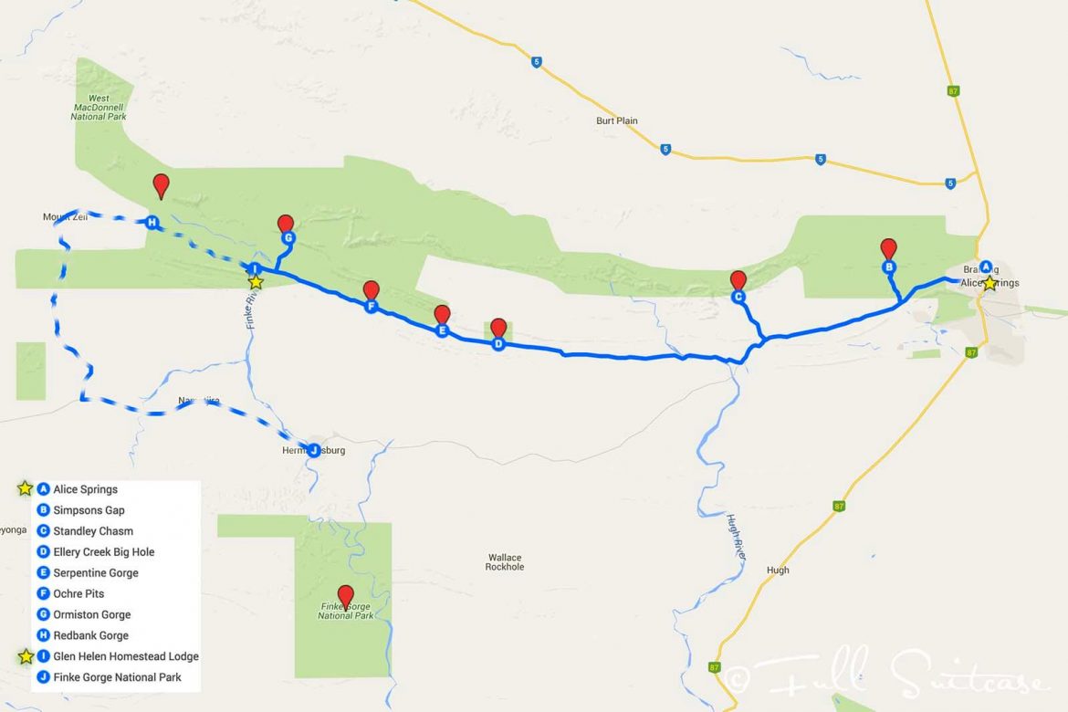 West MacDonnell Ranges: Things to Do, 1 Day Itinerary, Map & Tips
