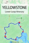 One Day in Yellowstone: Lower Loop Itinerary & Map (All Must-Sees in 1 ...