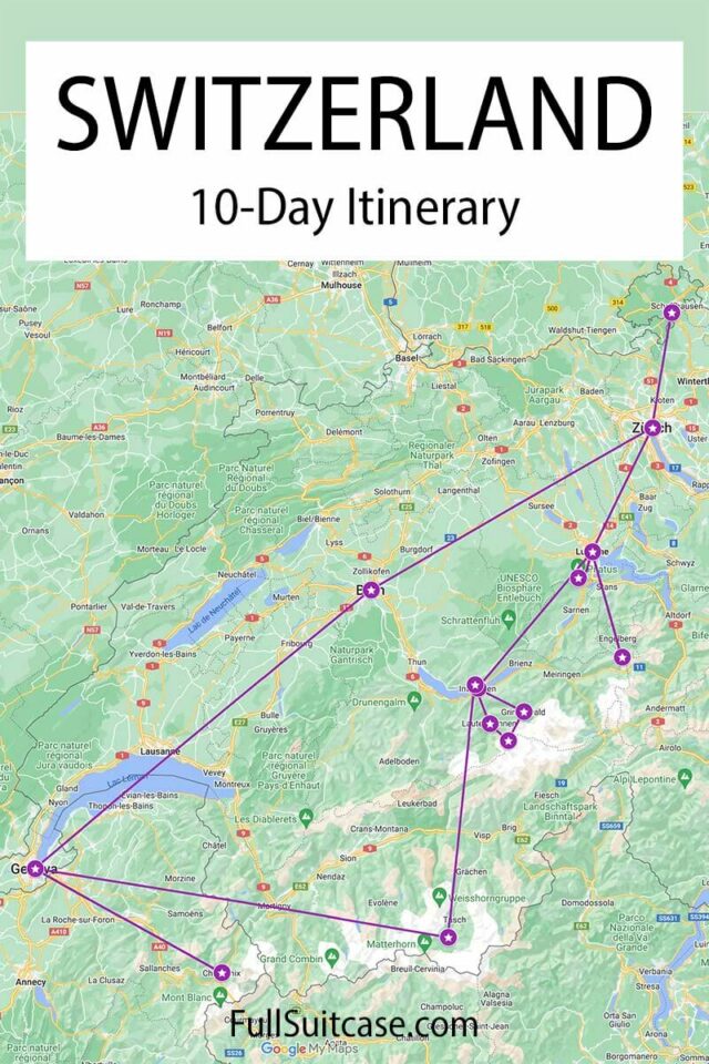 10 Days in Switzerland: Detailed Trip Itinerary (+Map & Tips)